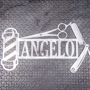 Barbershop Monogram Dxf/svg - Brightnite Metalworx Digital Download ...