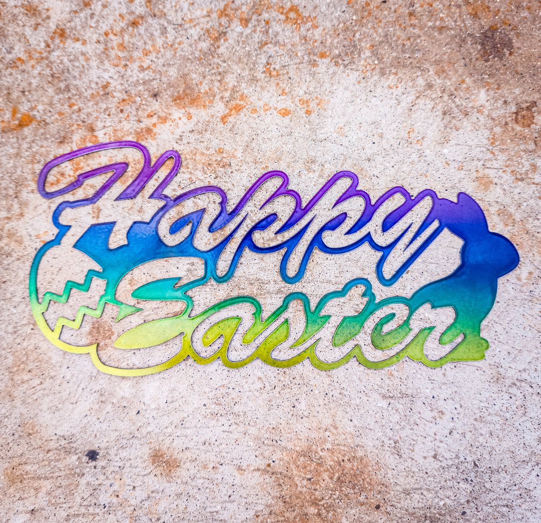 Happy Easter Dxf/svg - Brightnite Metalworx Digital Download - Laser ...