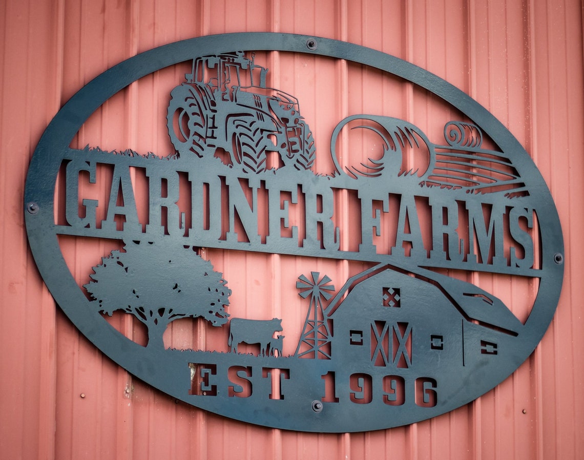 Tractor Farm Sign Dxf/svg Brightnite Metalworx Digital - Etsy