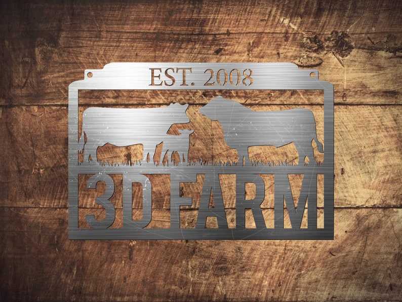 Farm Sign Cow and Calf Dxf/svg - Brightnite Metalworx Digital Download ...