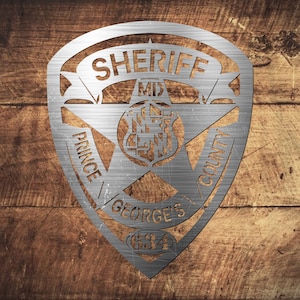 Sheriff Badge Prince George's County Dxf/svg - Brightnite Metalworx ...