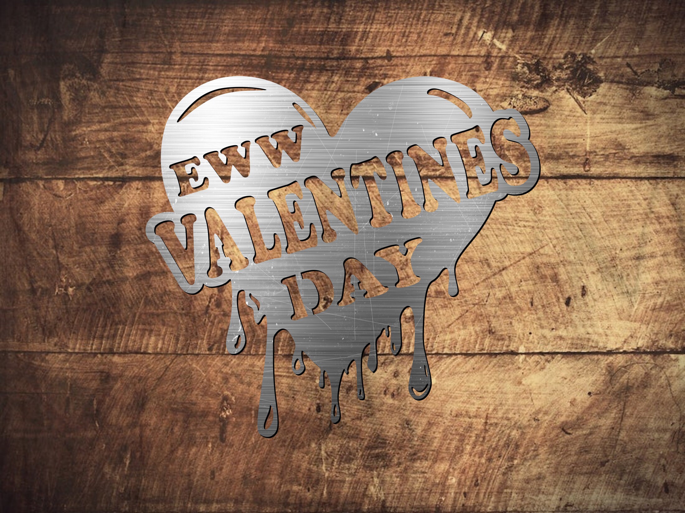 Eww Valentines Day Heart Dxf/svg - Brightnite Metalworx Digital ...