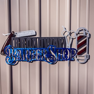 Barbershop Custom Monogram Dxf/svg - Brightnite Metalworx Digital ...