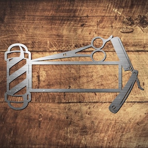 Barbershop Monogram Dxf/svg - Brightnite Metalworx Digital Download ...