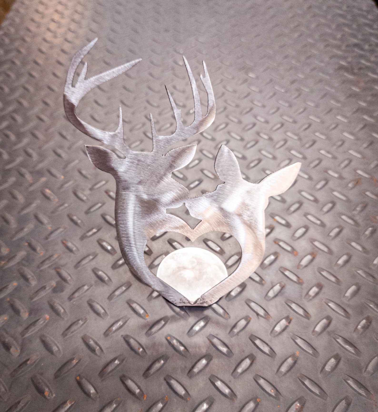 Dear Love Buck & Doe Heart Dxf/svg - Brightnite Metalworx Digital ...