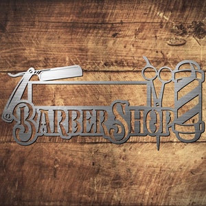 Barbershop Custom Monogram Dxf/svg - Brightnite Metalworx Digital ...