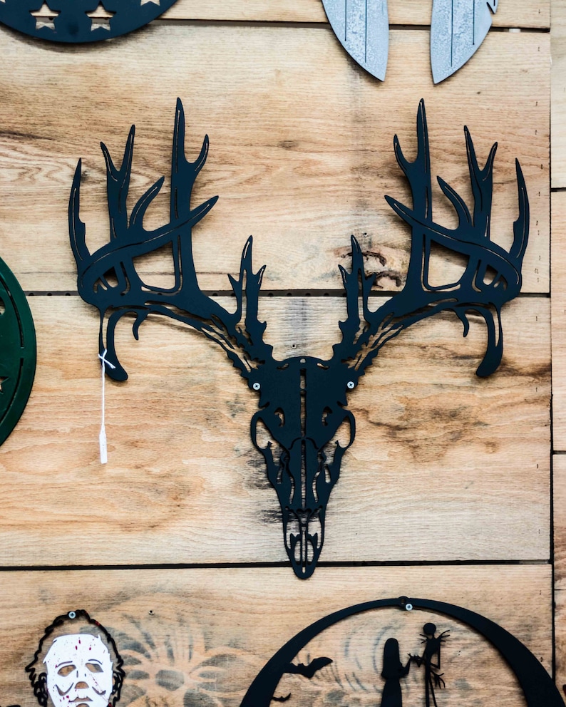 Deer Skull Antlers Dxf/svg Brightnite Metalworx Digital - Etsy