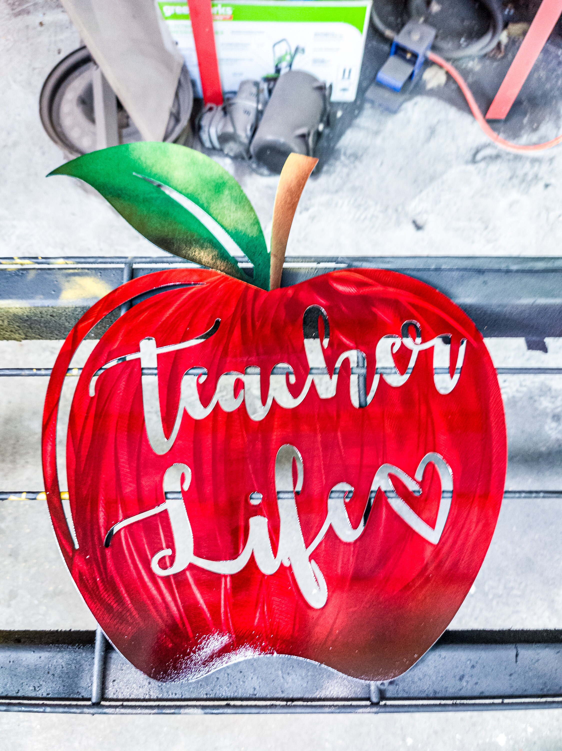 Teacher Life Apple Dxf/svg - Brightnite Metalworx Digital Download ...