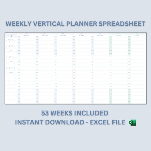 Excel 2023 Year Planner - Etsy