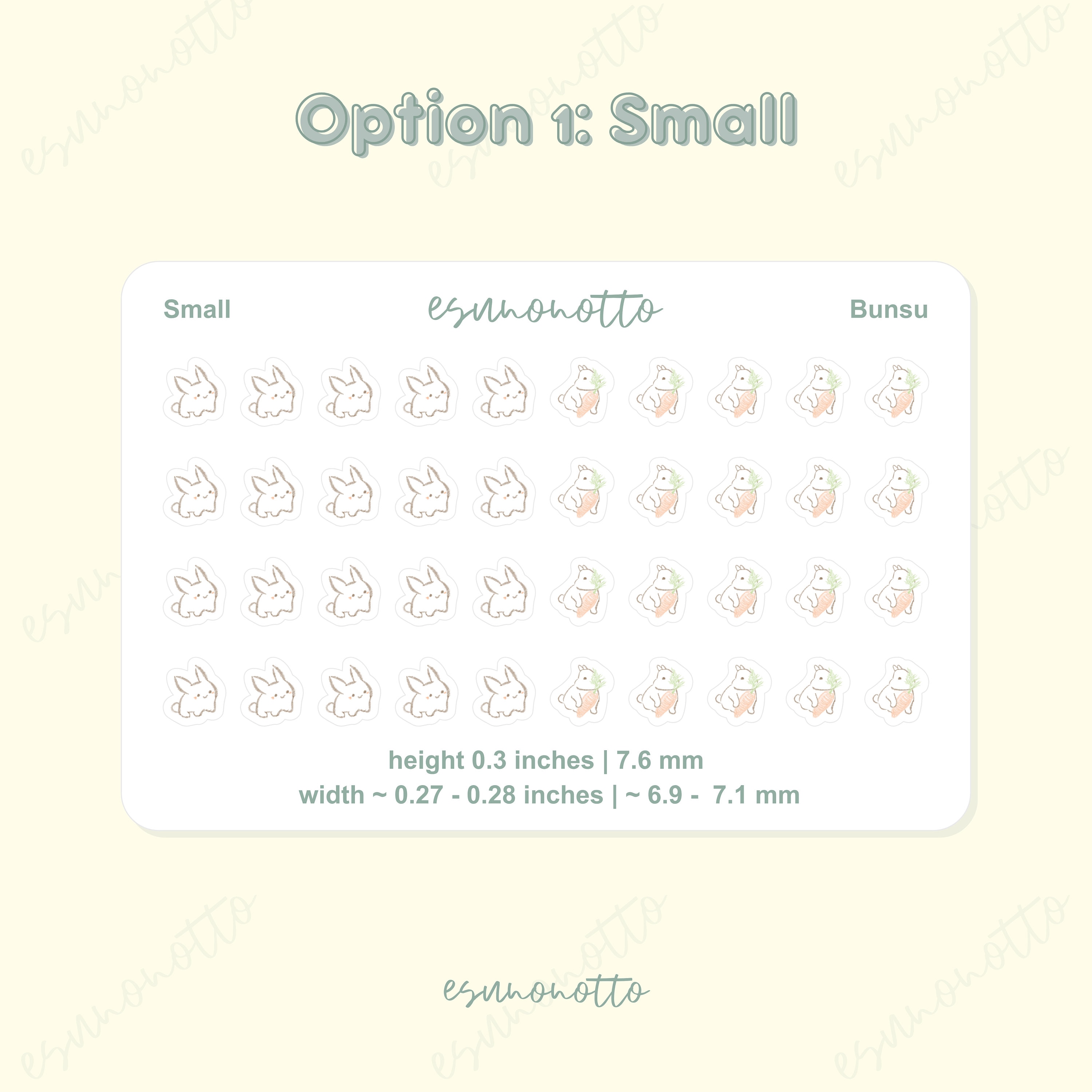 Bunny Stickers Rabbit Stickers Bunny Sticker Sheet - Etsy