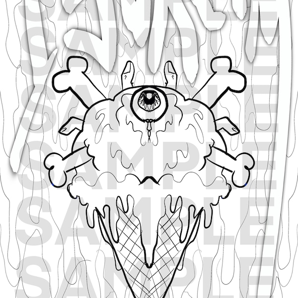 Scream Coloring Page - Etsy