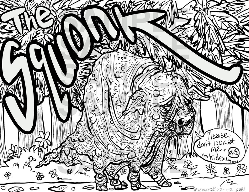 Cryptid Coloring Pack 14 Cryptid Coloring Pages Jersey - Etsy