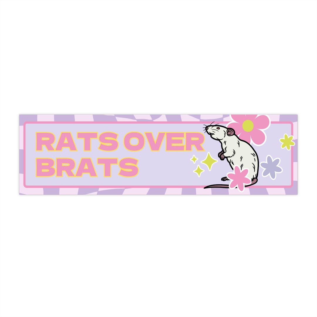 Bumper Stickers - 'rats Over Brats' Funny Pet Parent Childfree Gift for ...