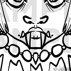 Oni Gyaru Coloring Page, Kawaii Girl, Kowaii, Cute, Spooky, Creepy ...