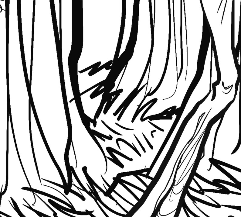 Not Deer, Cryptid, Creepy Cryptids, the Not-deer, Adult Coloring Page ...