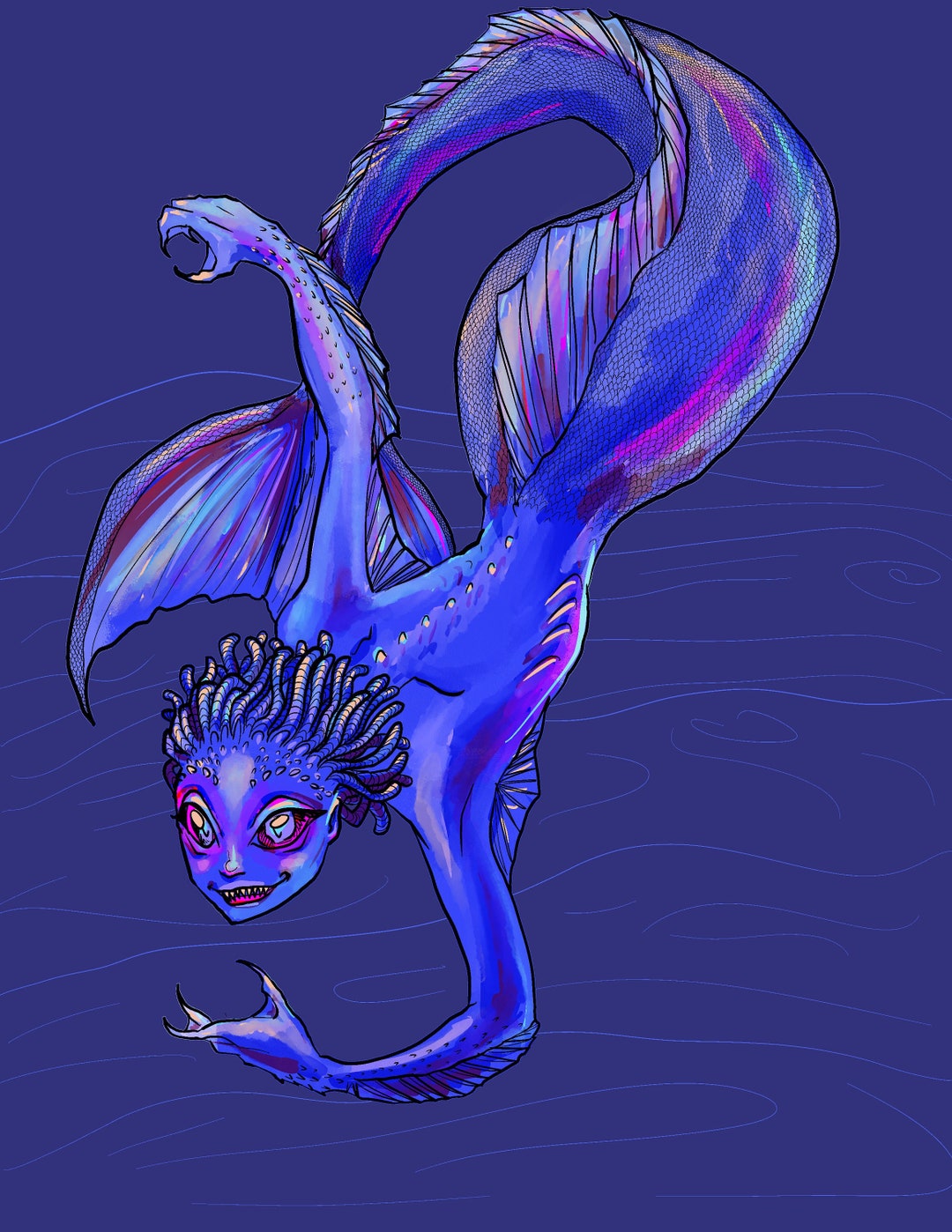 Deep Sea Merfolk, Mermaid, Non-binary, Creepy, Mermay, Cryptid, Adult ...