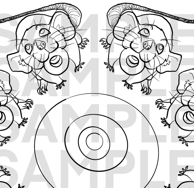 Rat Mandala Set of 3 Unique Coloring Pages! Save Money With a Bundle ...