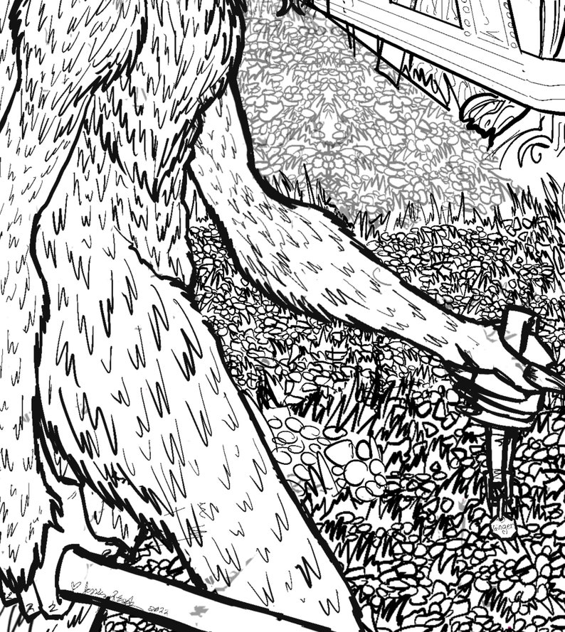 Goatman, Cryptid, Creepy Cryptids, the Goat Man, Adult Coloring Page ...