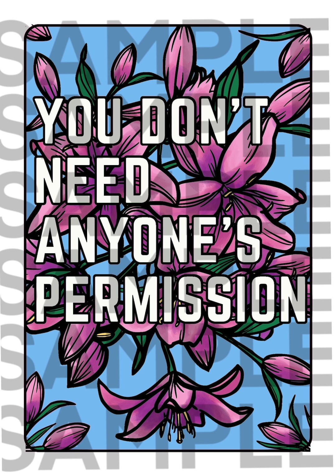You Don't Need Anyone's Permission Print, Coloring Page, Relaxing ...