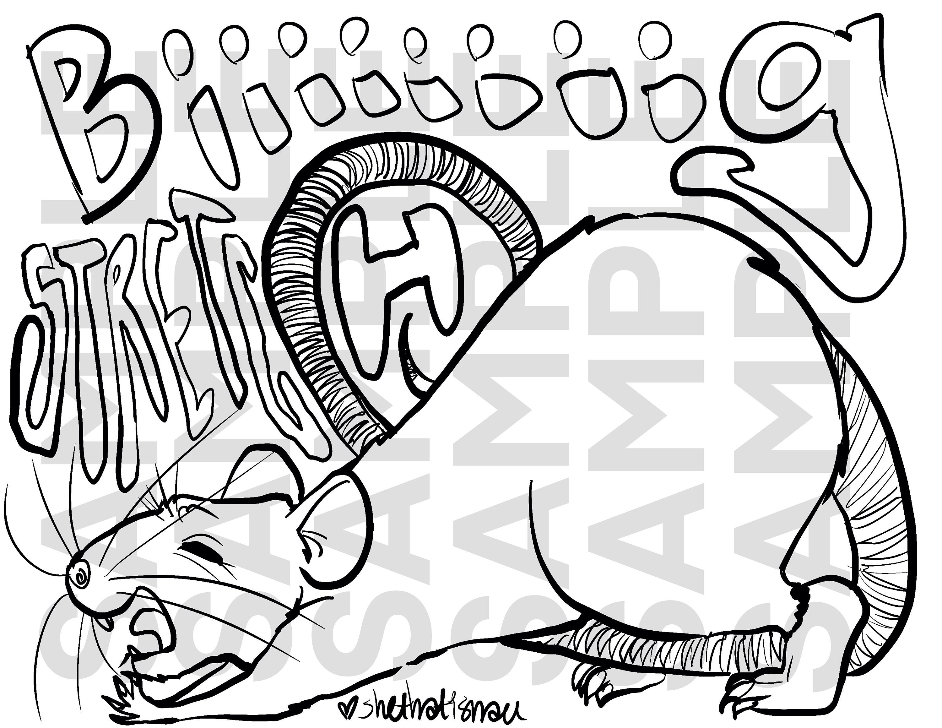 Yawn Coloring Pages