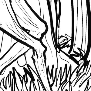 Not Deer, Cryptid, Creepy Cryptids, the Not-deer, Adult Coloring Page ...