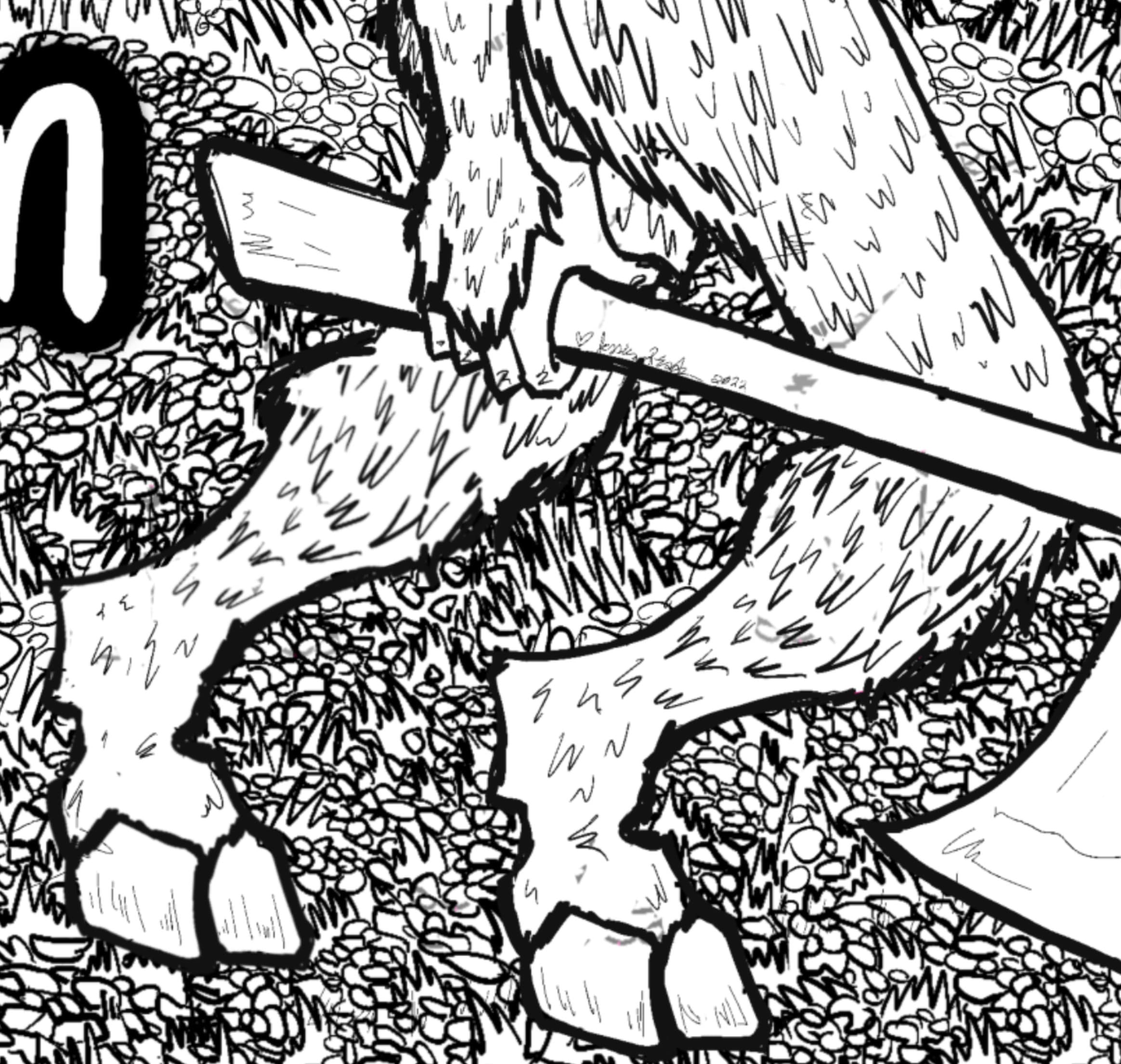 Goatman, Cryptid, Creepy Cryptids, the Goat Man, Adult Coloring Page ...