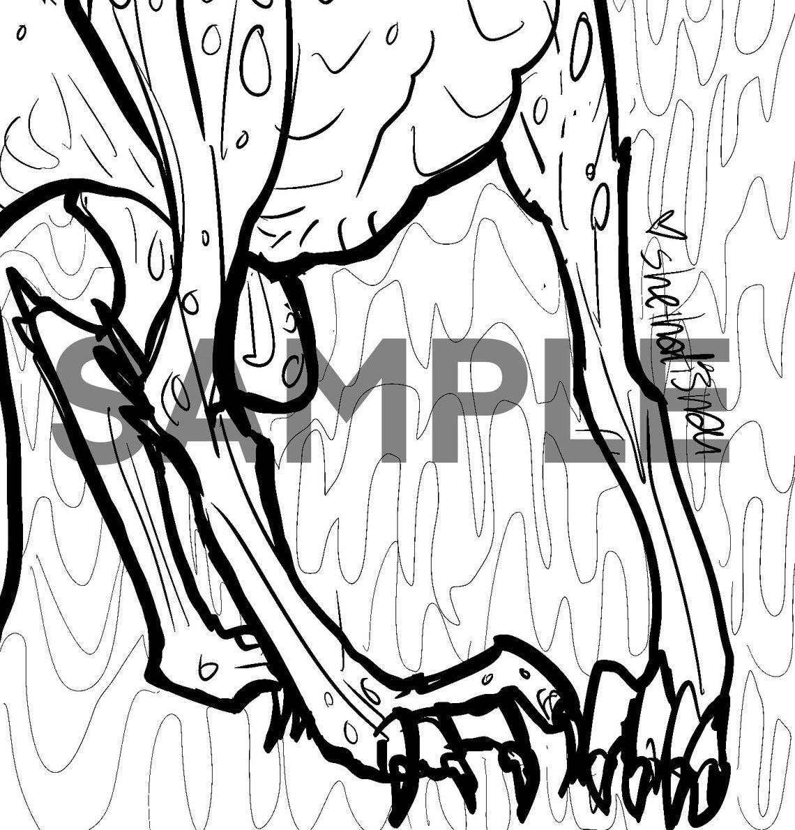 El Chupacabra, Cryptid Coloring Page, Adult, Urban Legend, Legendary ...