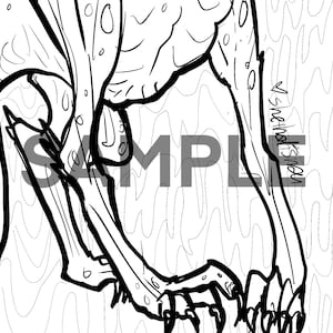 El Chupacabra, Cryptid Coloring Page, Adult, Urban Legend, Legendary ...
