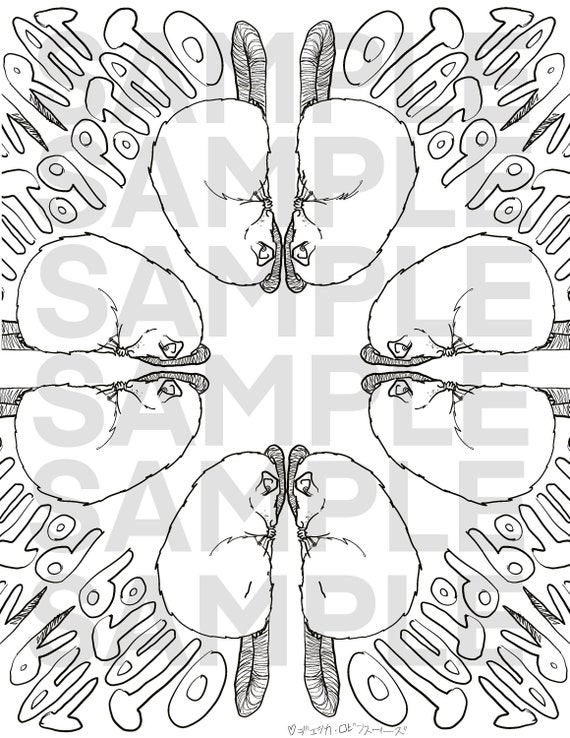 Rat Mandala Set of 3 Unique Coloring Pages Save Money With a - Etsy