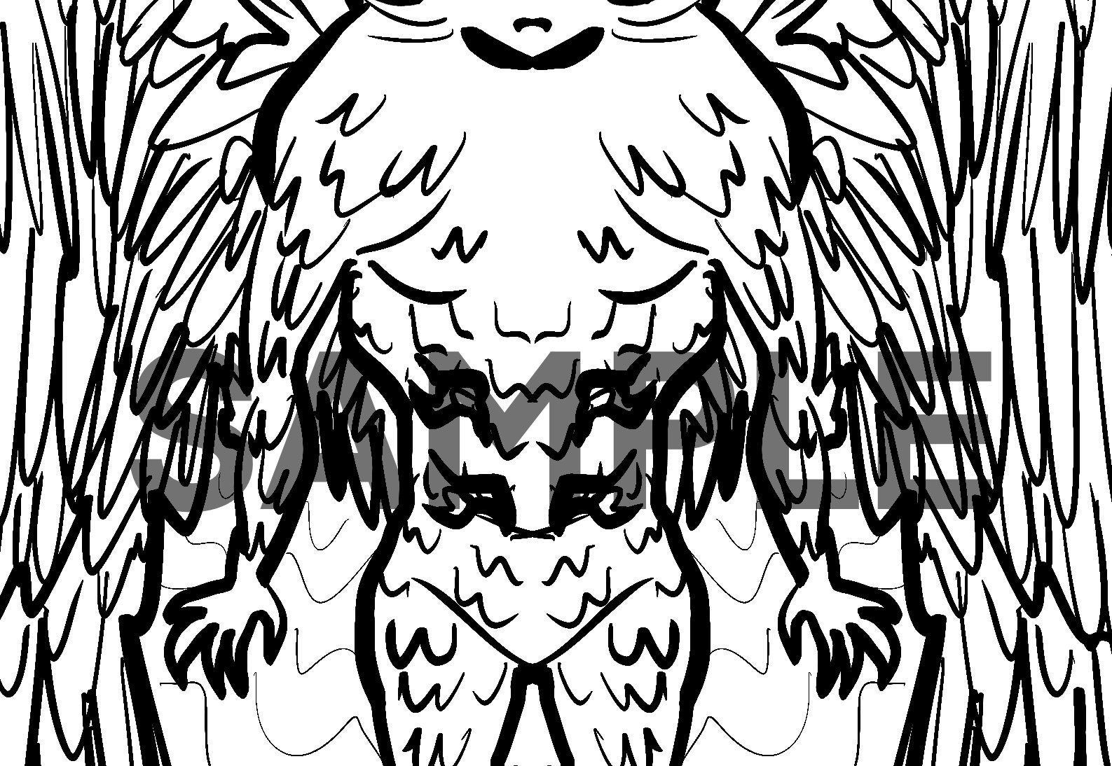 Mothman, the Mothman, Cryptid, Adult Coloring Page, Local Legends ...