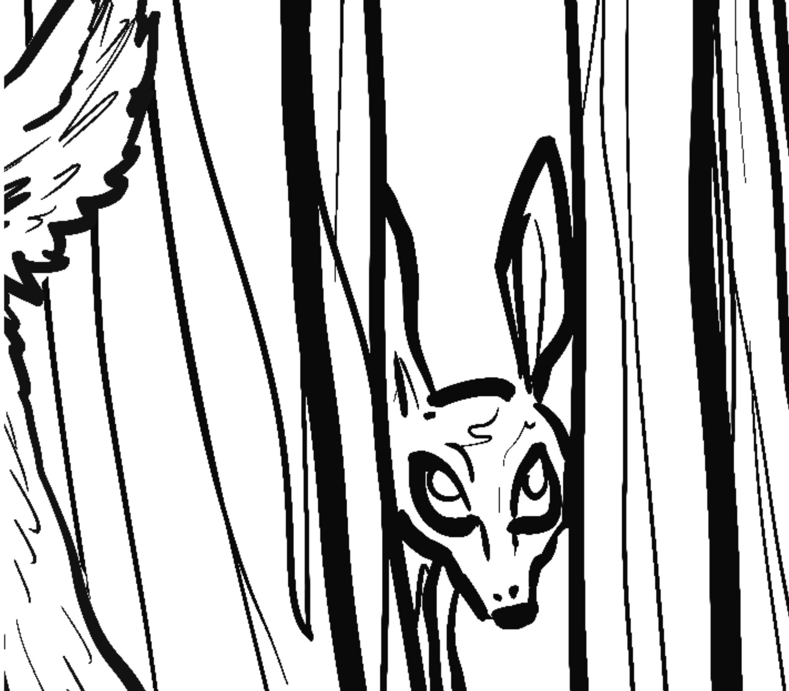 Not Deer, Cryptid, Creepy Cryptids, the Not-deer, Adult Coloring Page ...