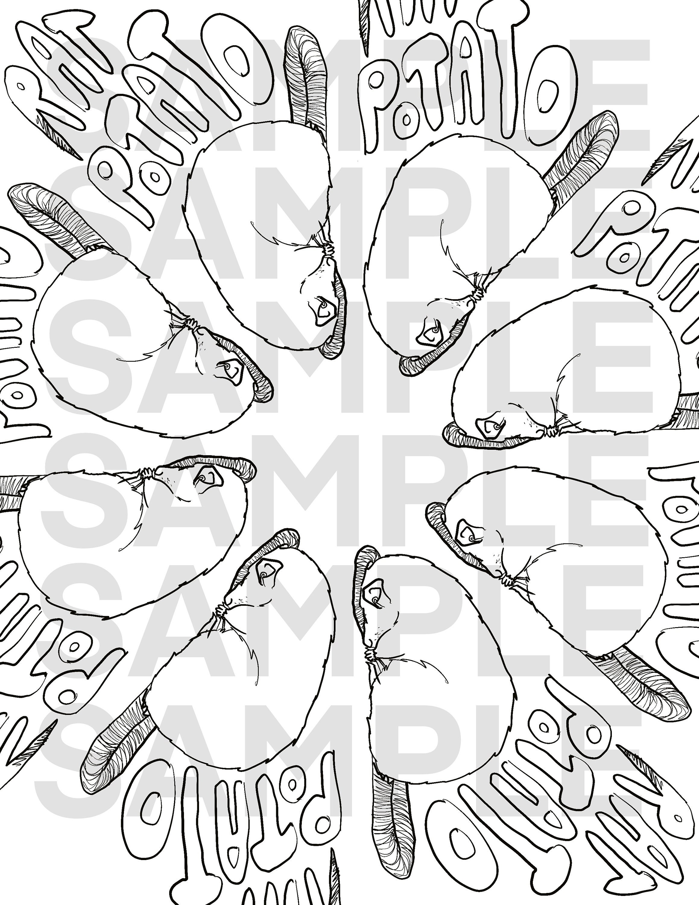Rat Mandala Set of 3 Unique Coloring Pages Save Money With a - Etsy