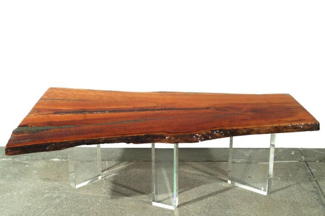 Cherry Wood Coffee Table With Crystal Inlay - Etsy