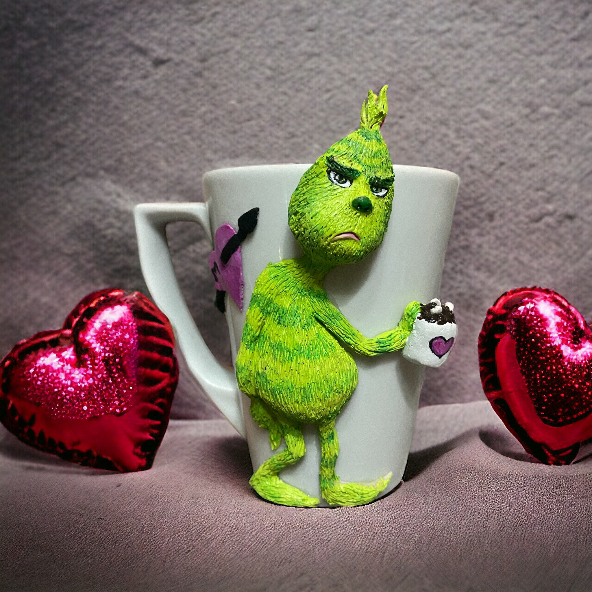 Mr Grinch Mug,handmade Gift,custom Mug,best Gift,sculpture,gift for ...
