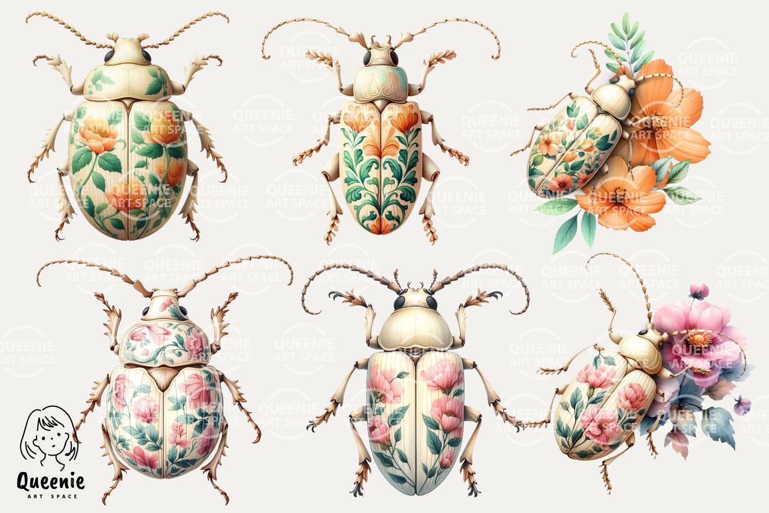 Flower Beetle PNG | Insect Cliparts for Journal | Mystical Insect Png ...