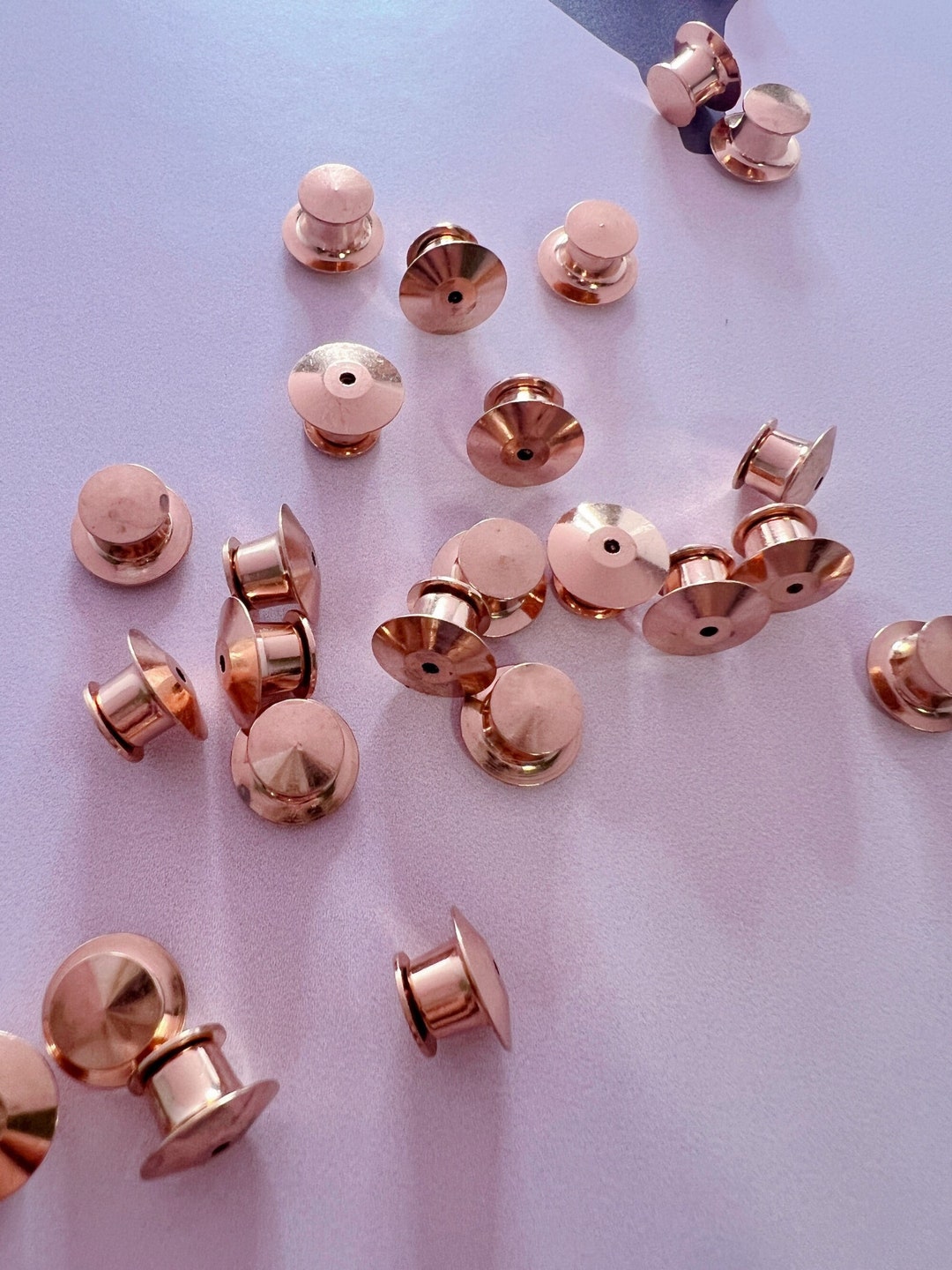 Rose Gold Locking Pin Backs | Brass Locking Clutch | Pin Keepers | Pin ...