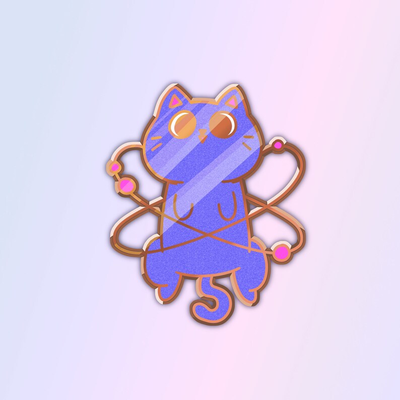 Alien Space Cats - an Enamel Pin Set | 1.5" Copper Hard Enamel Pin - Etsy