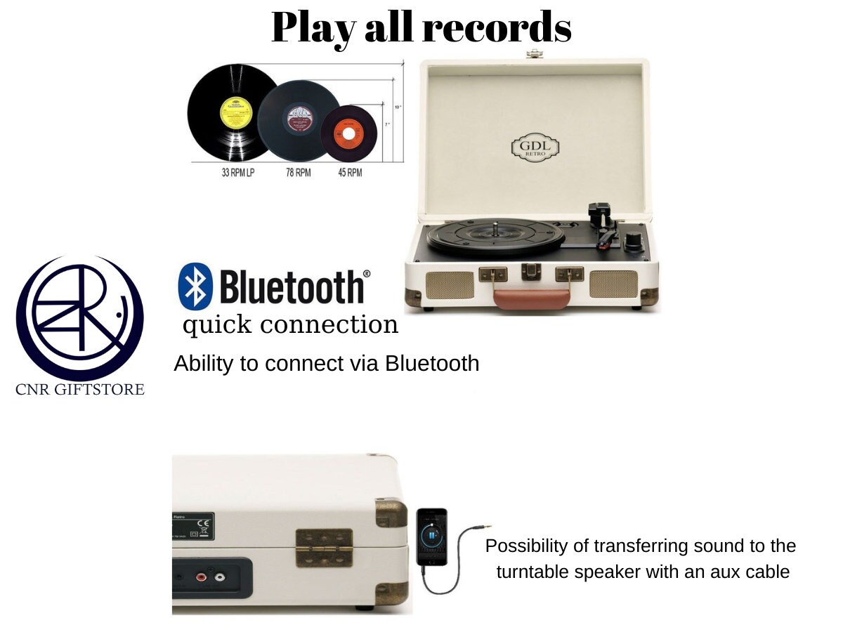 Vintage Record Player, Record Player, Valentines Day Gift, Gift for Her ...