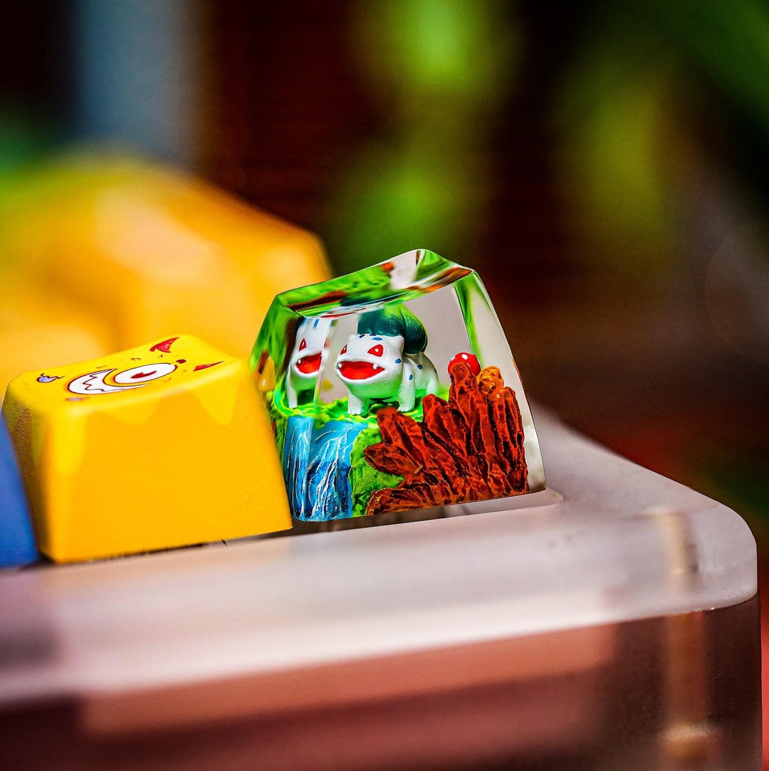 Bulbasaur Pokemon Keycap, Custom Pokemon Keycap,artisan Keycap, Custom ...