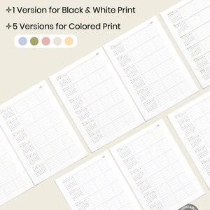 2022 Yearly Calendar Yearly Planner Important Dates A5 Printable ...