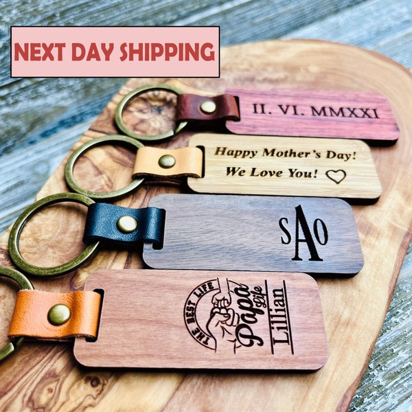 Wooden Key Chain - Etsy