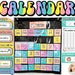 Retro Classroom Calendar Bulletin Board Set Pocket Chart - Etsy