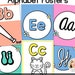 Alphabet Posters |rainbow Cursive Alphabet | Alphabet Cards With ...