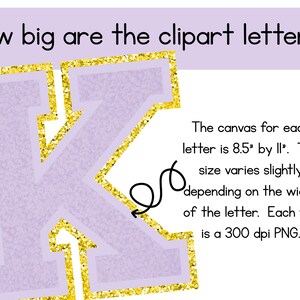 Varsity Letters | Light Purple | Varsity Letter PNG Alphabet | Bulletin ...