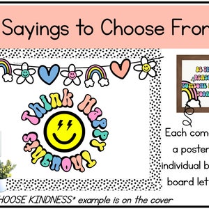 KINDNESS DECOR- Choose Kindness -retro Classroom- Bulletin Board Kit - Etsy