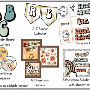 Retro Boho Classroom Decor Bundle - Etsy