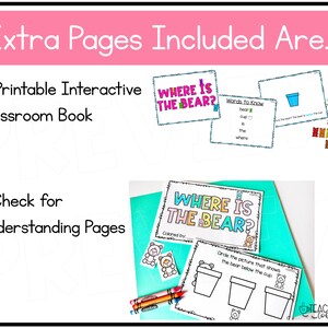 Counting Bears Positional Words Printable Activity - Etsy