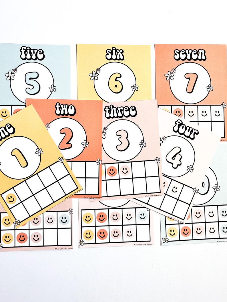 Number Posters Retro Classroom Decor Classroom Printable - Etsy