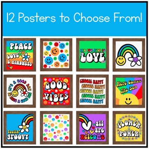 Rainbow Retro Classroom Decor | Classroom Printable Posters | Bright ...