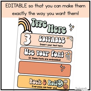 Editable Voice Level Posters | Boho Retro Voice Level Chart | Voice ...